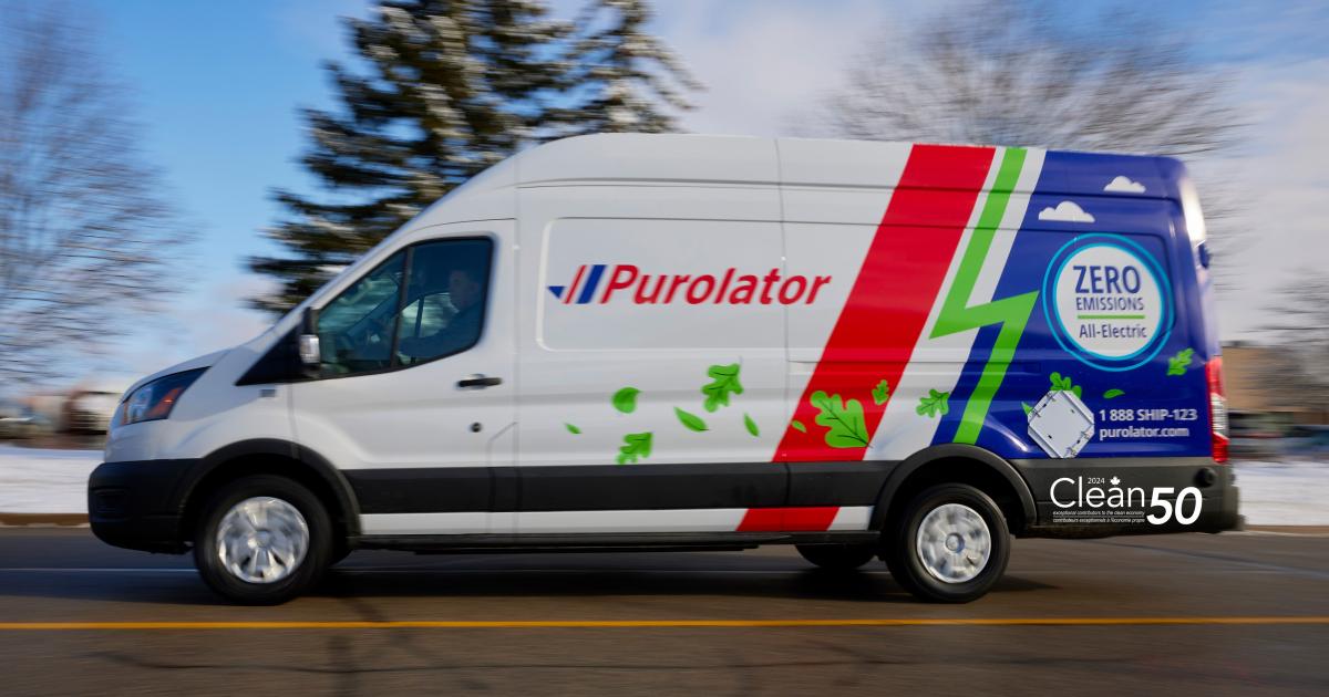 Purolator receives top accolades for taking significant steps to reduce ...
