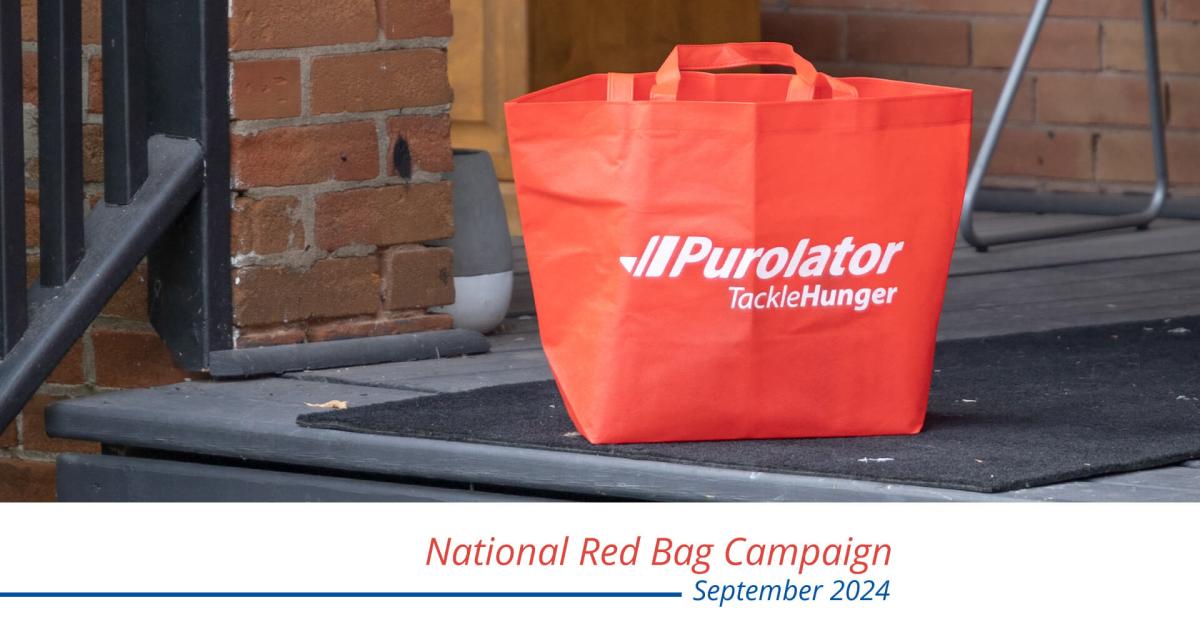 Purolator launches second annual Purolator Tackle Hunger National Red ...