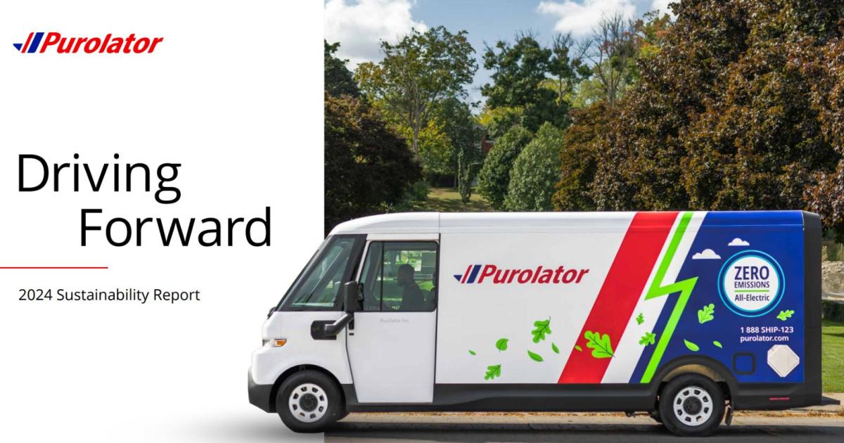 Purolator releases 2024 Sustainability Report | Purolator